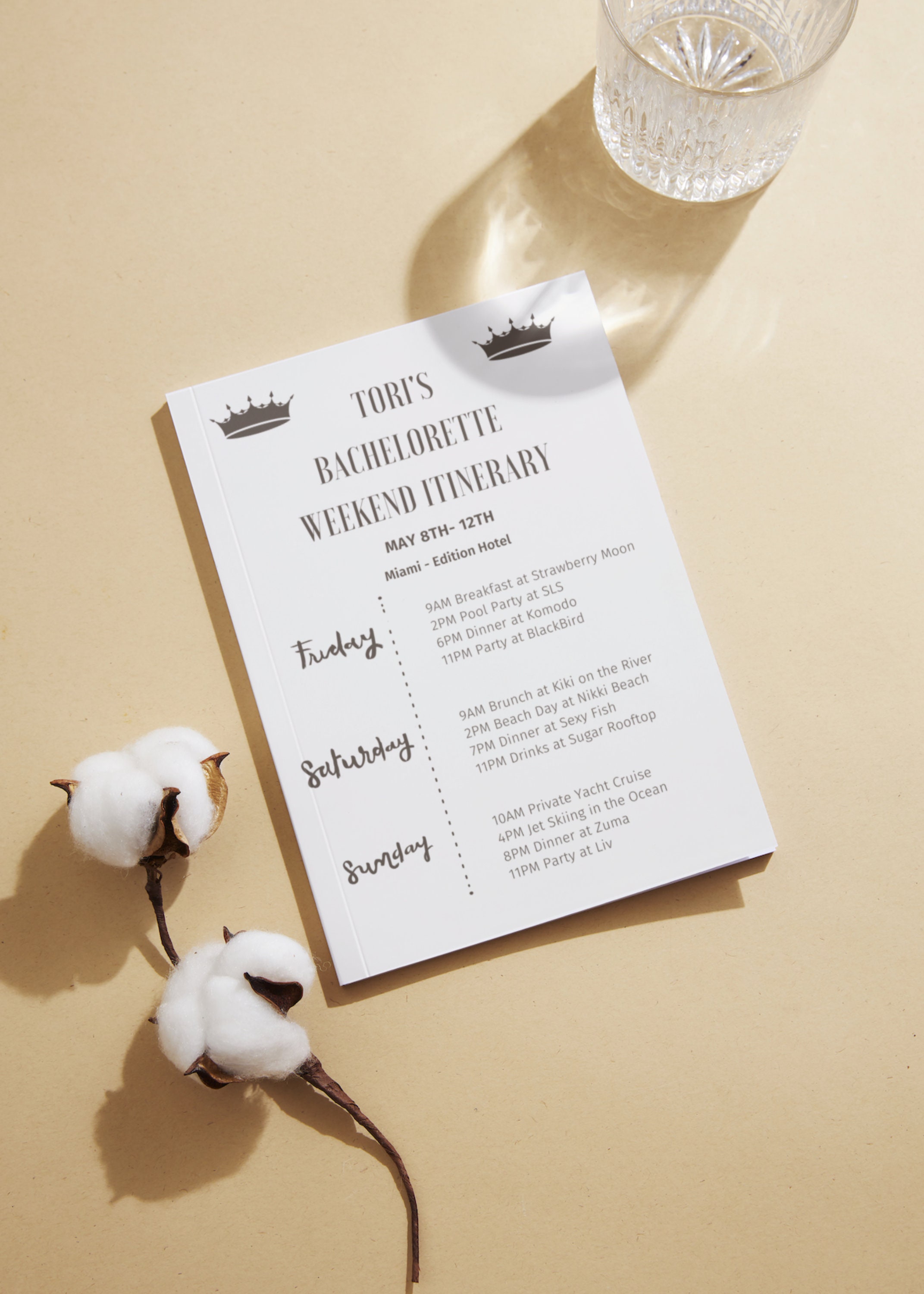 Editable and Printable Bachelorette Weekend Crown Neutral - Etsy