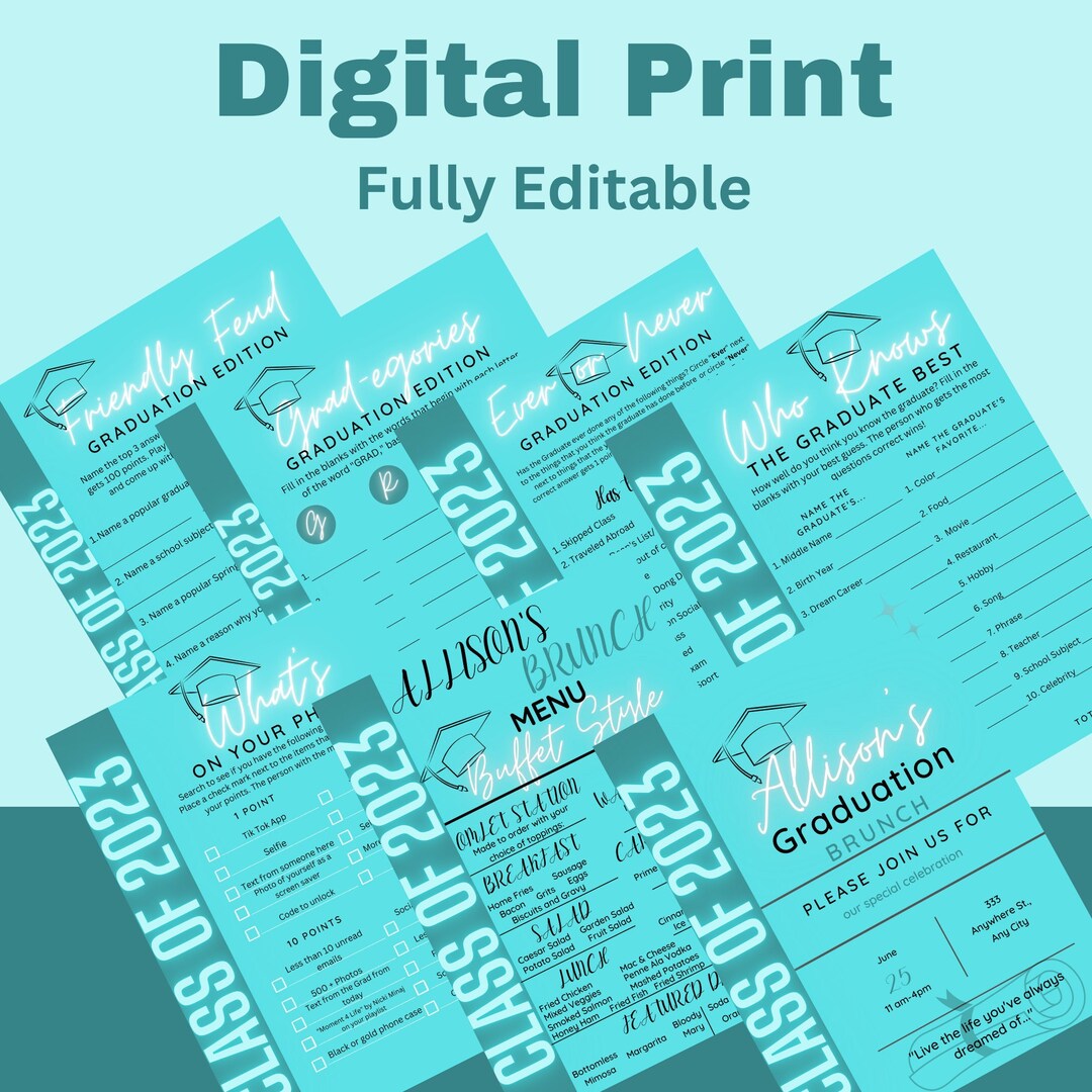 Editable 2023 Graduation Bundle Printable Graduation Bundle - Etsy