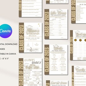 Editable 2023 Graduation Bundle, Printable Graduation Bundle With Games ...