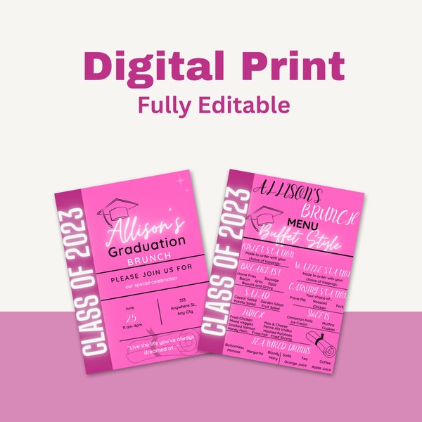 Barbie Dinner Menu Template - Etsy