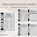 Editable 2024 Graduation Party Games Bundle, 5 Graduation 1 Sided ...