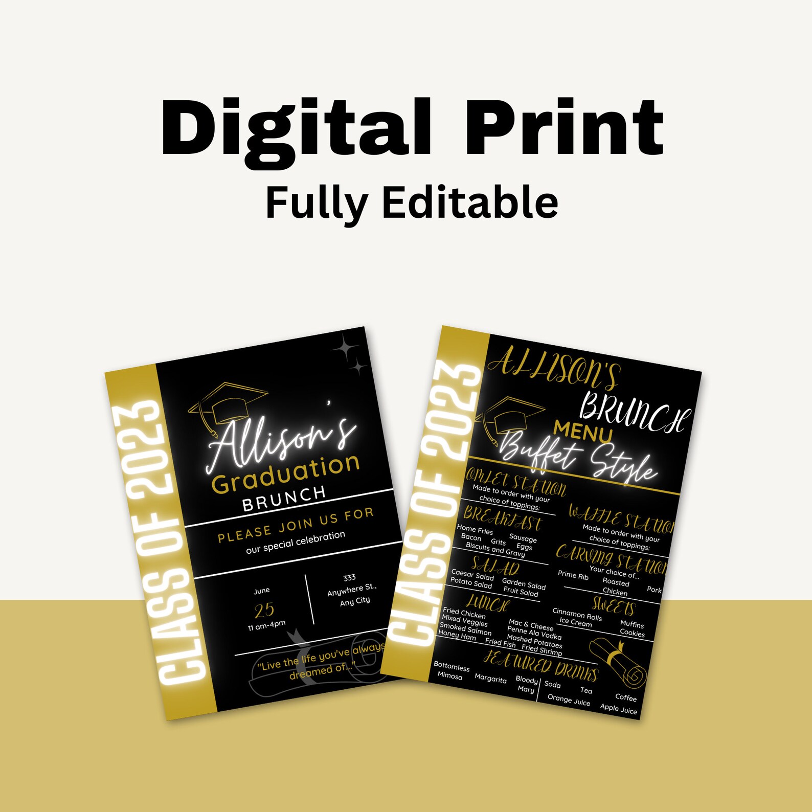 Editable 2023 Graduation Bundle Printable Graduation Bundle - Etsy