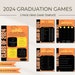 Editable 2024 Graduation Party Games Bundle, 5 Graduation 1 Sided ...