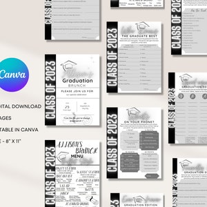 Editable 2023 Graduation Bundle, Printable Graduation Bundle With Games ...