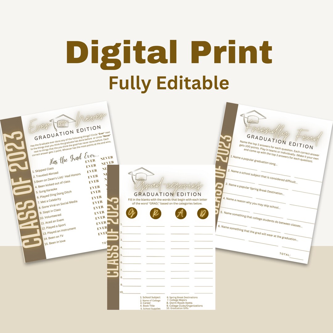 Editable 2023 Graduation Bundle Printable Graduation Bundle - Etsy