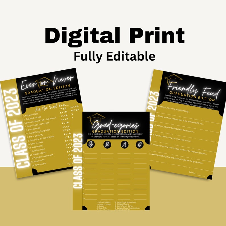 Editable 2023 Graduation Bundle Printable Graduation Bundle - Etsy