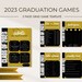 Editable 2023 Graduation Party Games Bundle, 5 Graduation 1 Sided ...