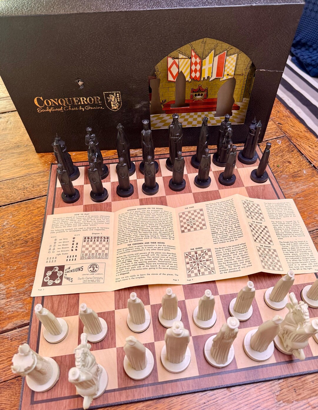 Beautiful Vintage Peter Ganine Chess Set, Conqueror Edition, Complete ...