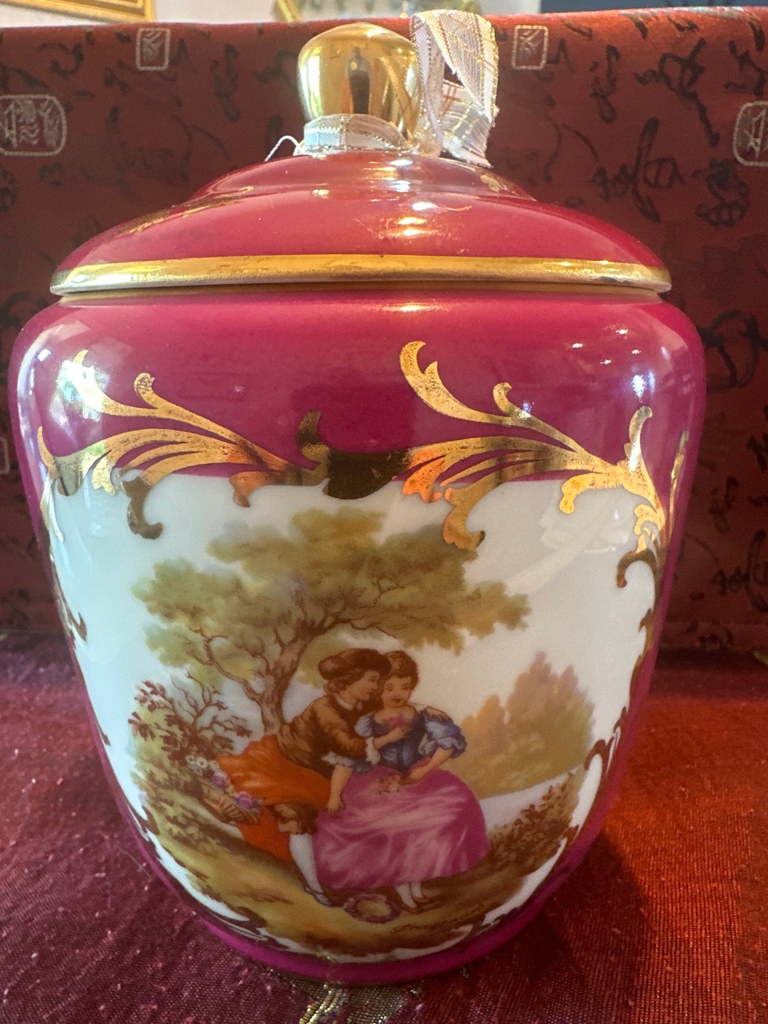 Limoges Lidded/ginger Jar With Original Sticker and Stock Number 7 in ...