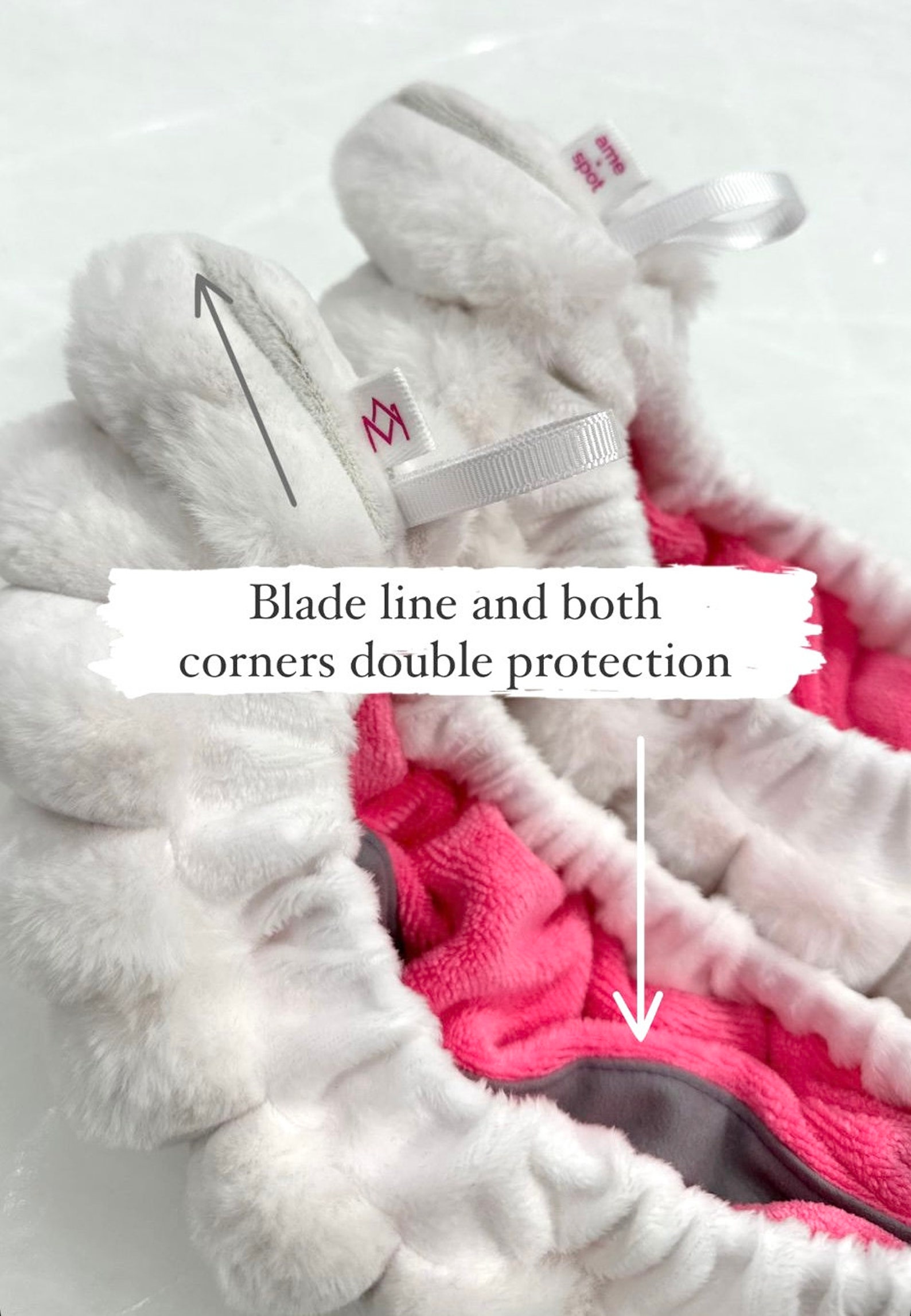 Fluffy Ice Skate Blade Soakers: Cozy Fur Skate Guards - Etsy