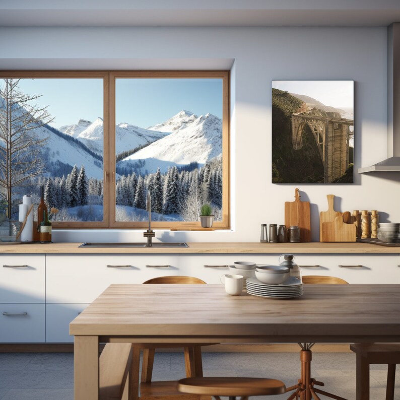 Digital Print of Bixby Creek Bridge, Big Sur, California Coastal ...