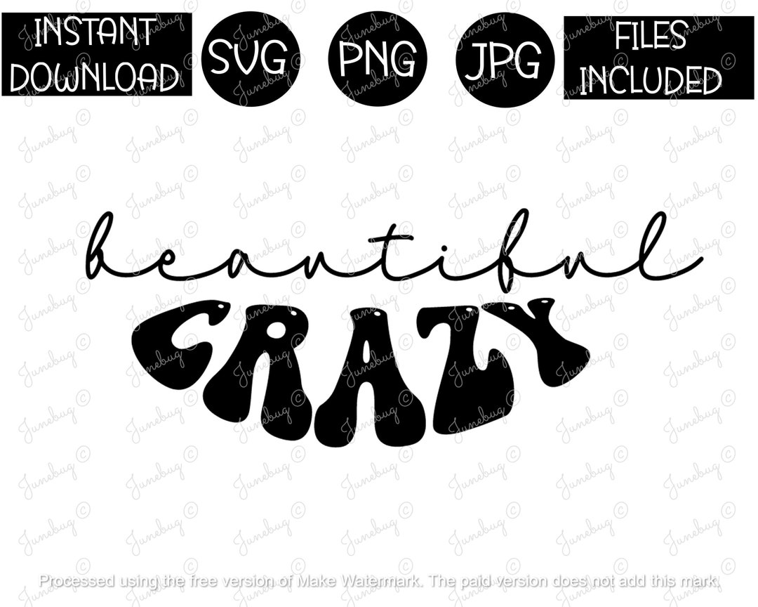 Beautiful Crazy Svg Retro Wavy Svg Beautiful Svg Crazy Svg - Etsy UK