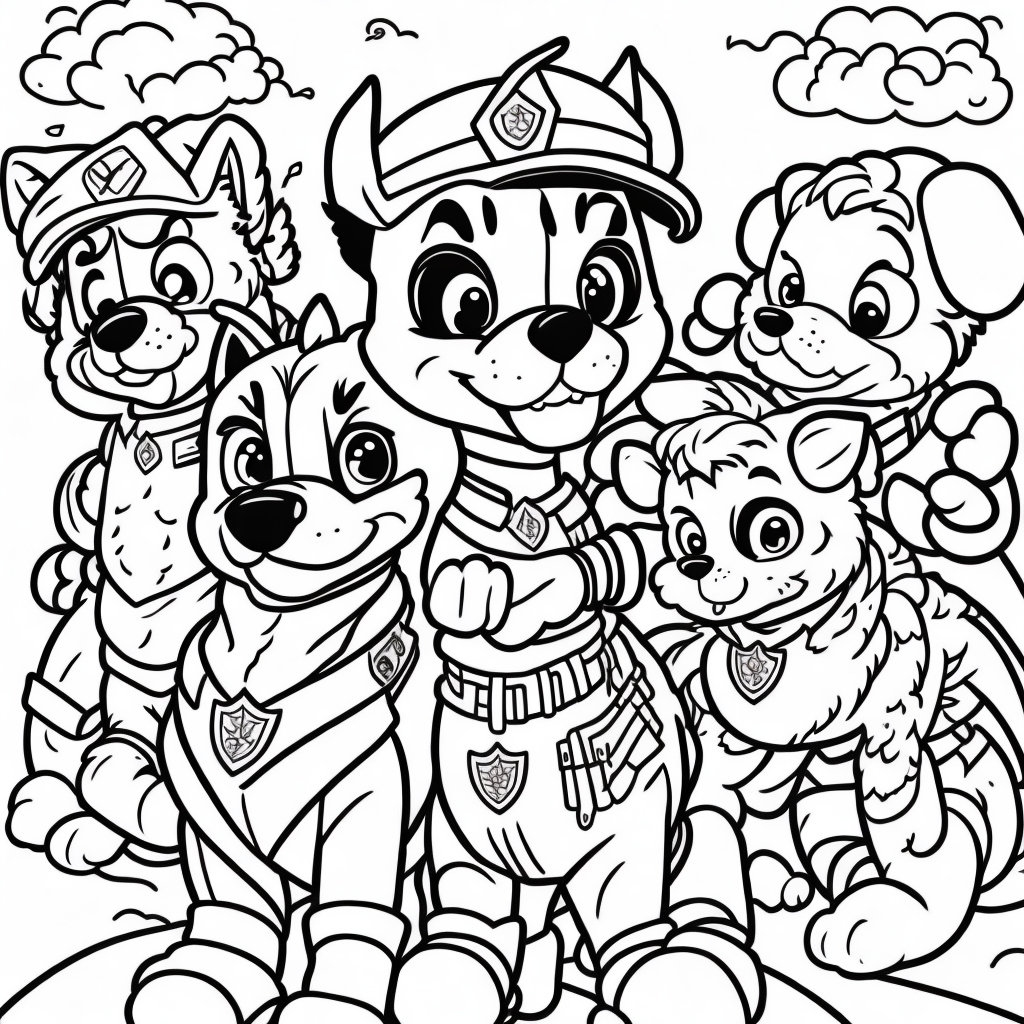 Paw Style Coloring on Patrol - Etsy