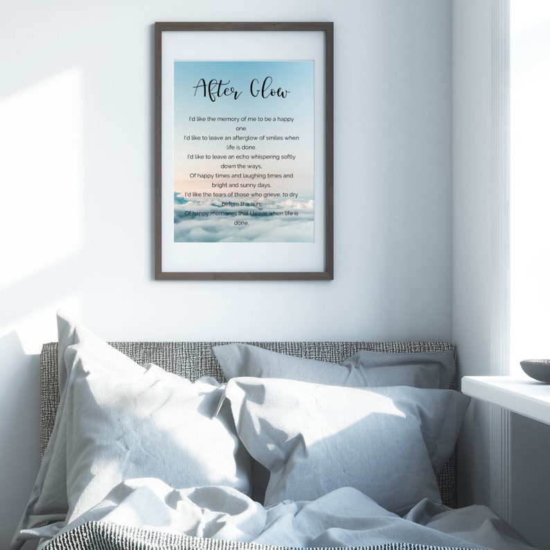 After Glow, Funeral Poem, in Loving Memory, Embracing Memories ...