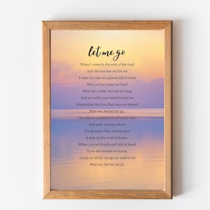 Miss Me but Let Me Go, Funeral Poem, in Loving Memory, Embracing ...