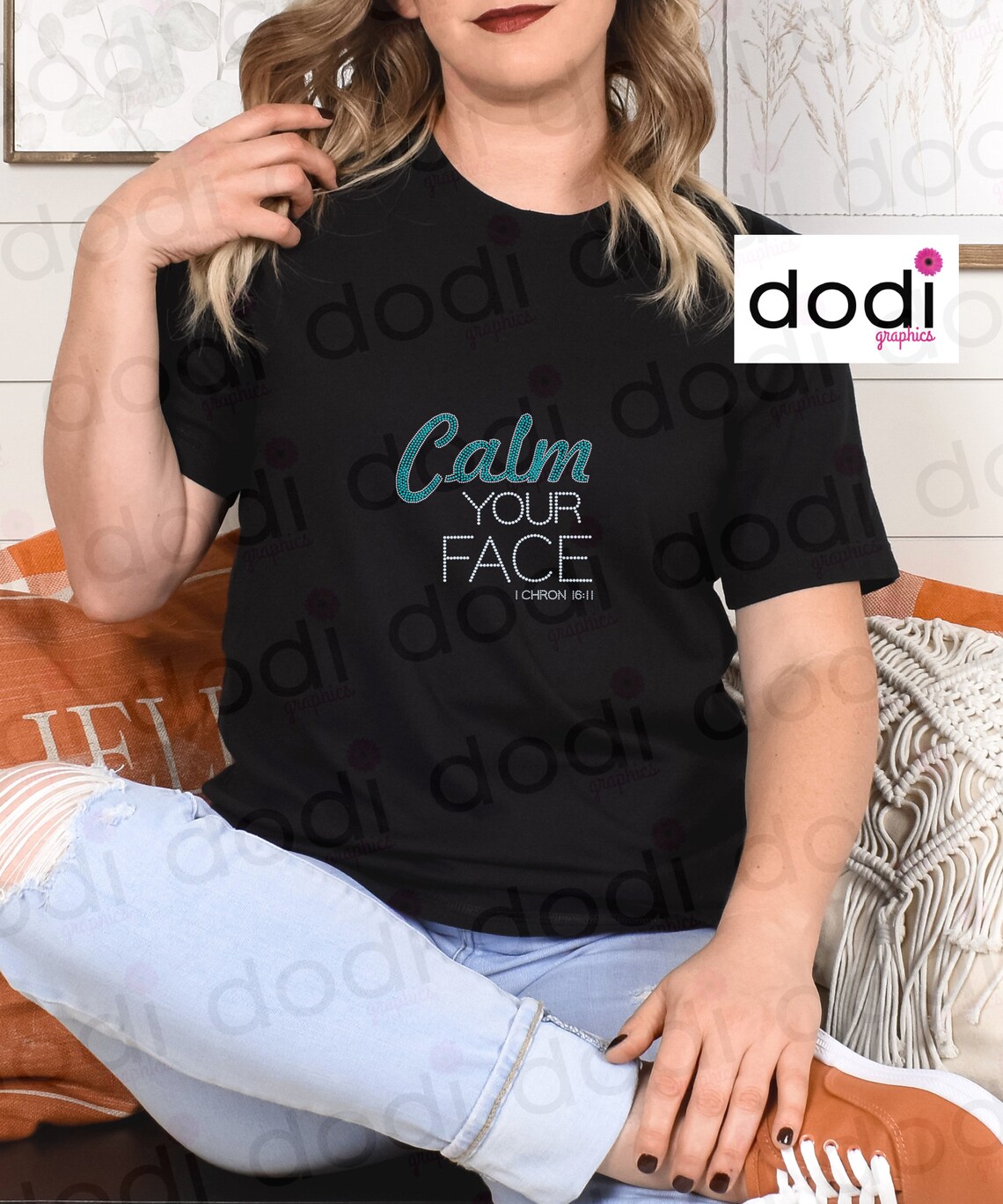 Calm Your Face DIY Transfer Dazzles Spangles Bling Iron on Hotfix ...