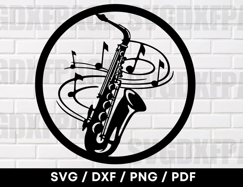 Saxophone PNG DXF SVG Clipart, Saxophone Svg, Clipart, Music Clipart ...