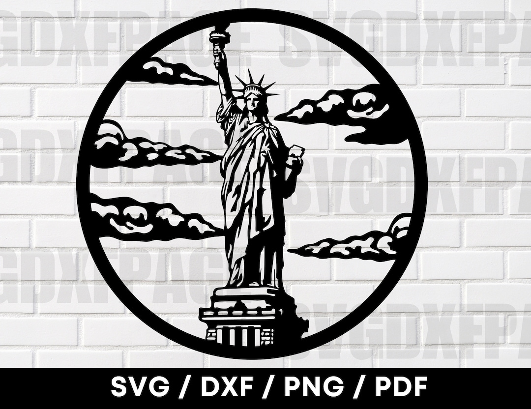 Statue of Liberty SVG PNG DXF, Statue of Liberty Svg, Statue of Liberty ...