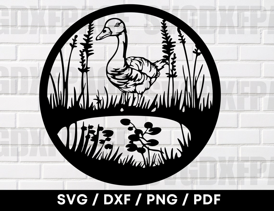 Goose Scene DXF SVG PNG, Goose Cut Files, Dxf Files for Plasma, Farm ...