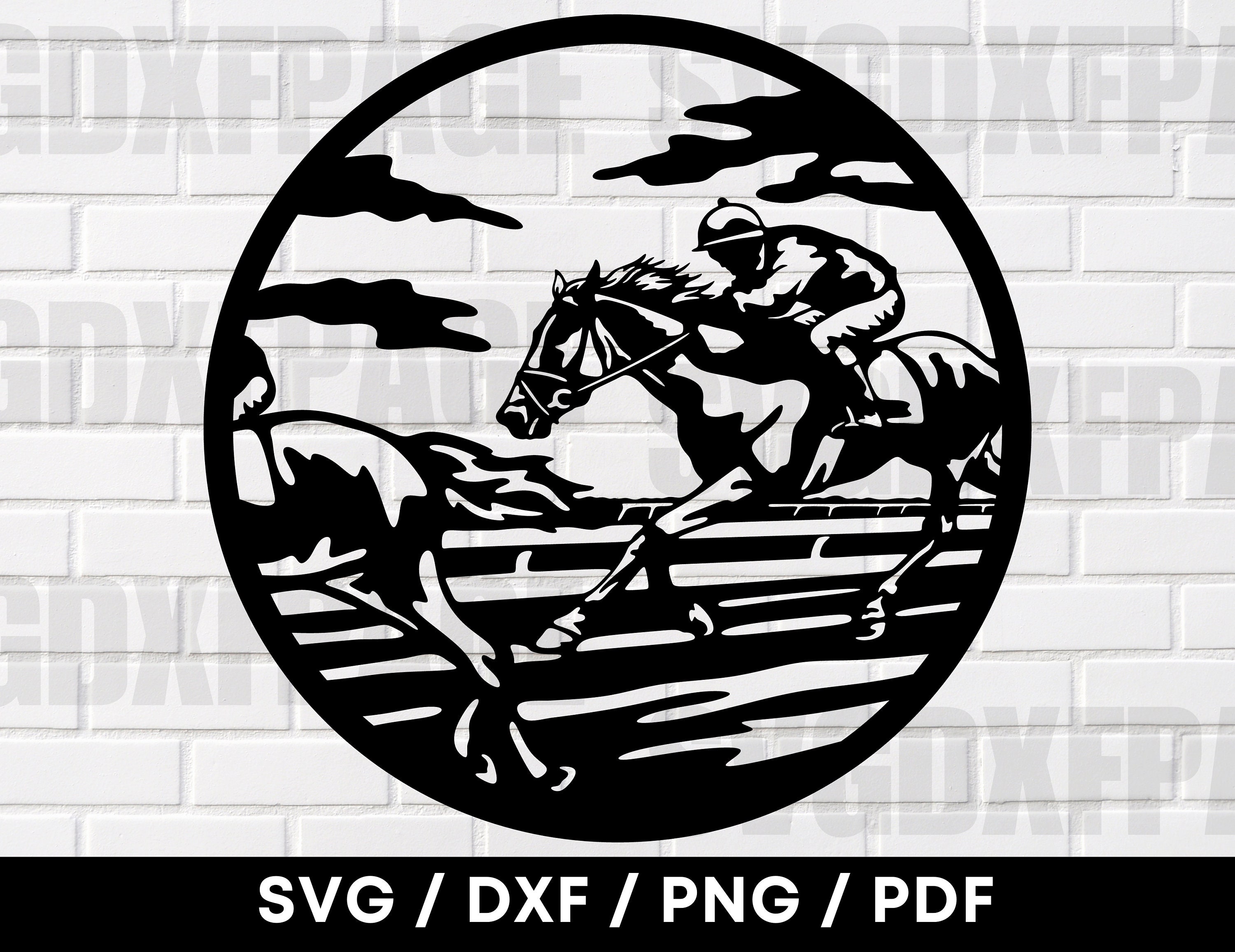Horse Racing Scene SVG DXF PNG, Horse Racing Svg, Horse Svg, Dxf Files ...