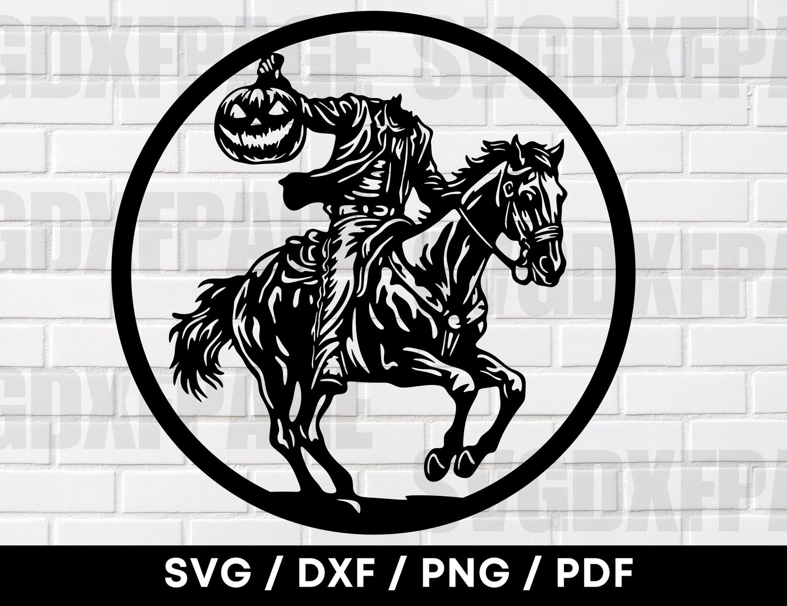 Headless Horseman SVG PNG DXF, Halloween Svg, Headless Horseman Clipart ...