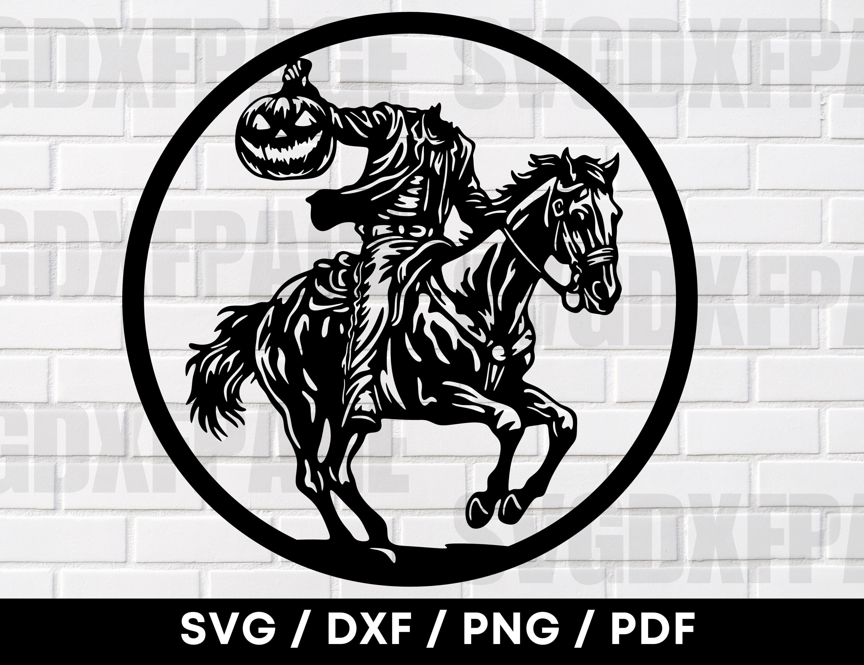 Headless Horseman SVG PNG DXF, Halloween Svg, Headless Horseman Clipart ...