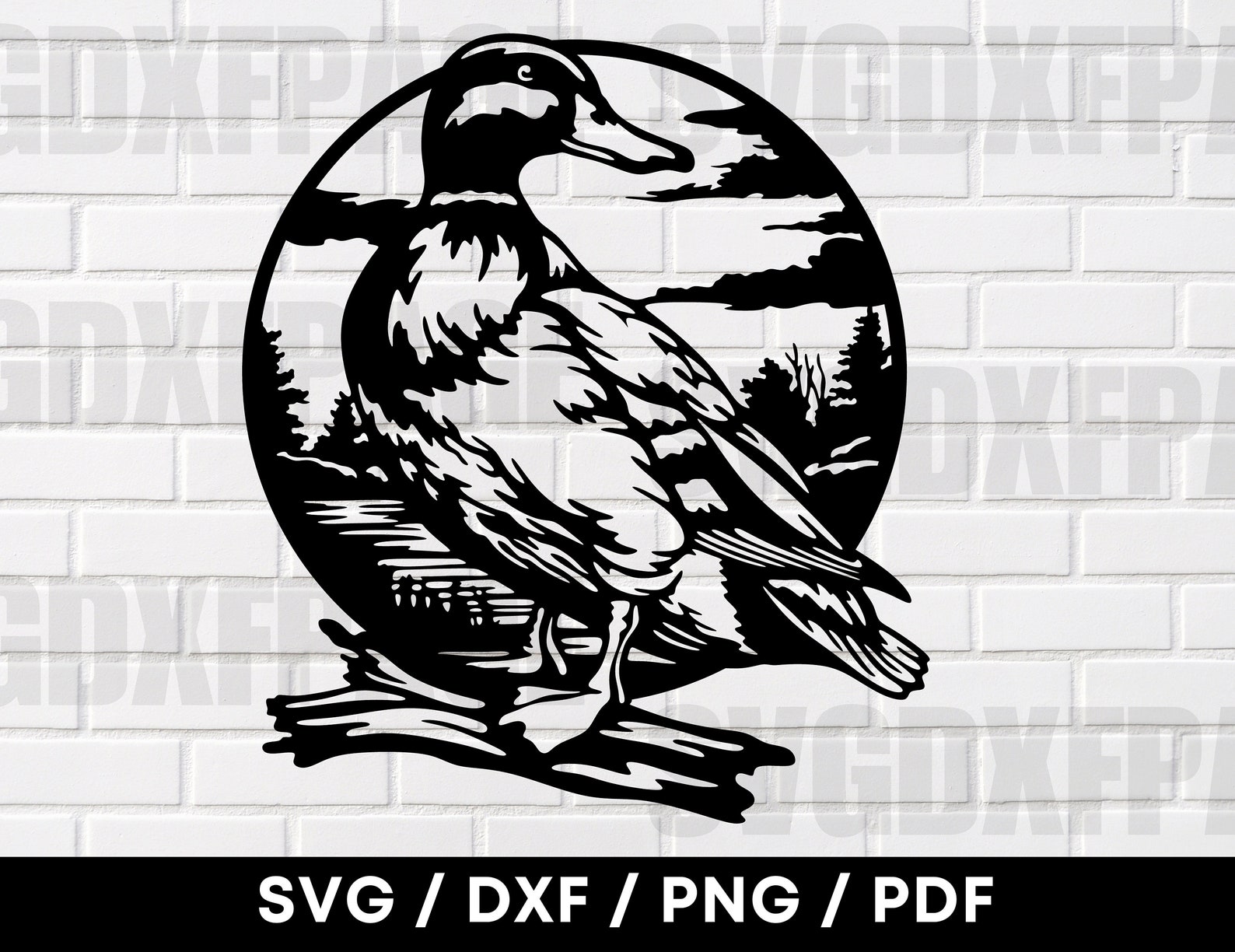 Mallard Scene PNG DXF SVG, Wild Duck Svg, Mallard Clipart, Duck Png ...