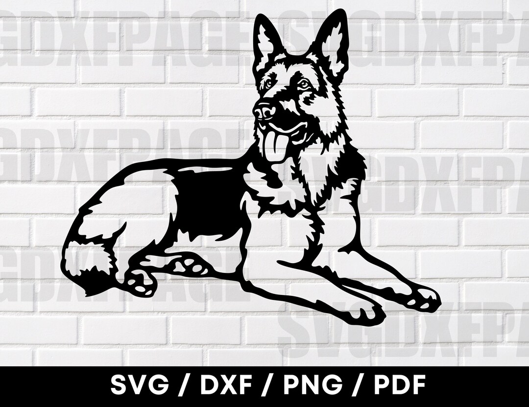 German Shephard Dog SVG PNG DXF, German Shephard Svg, German Shephard ...