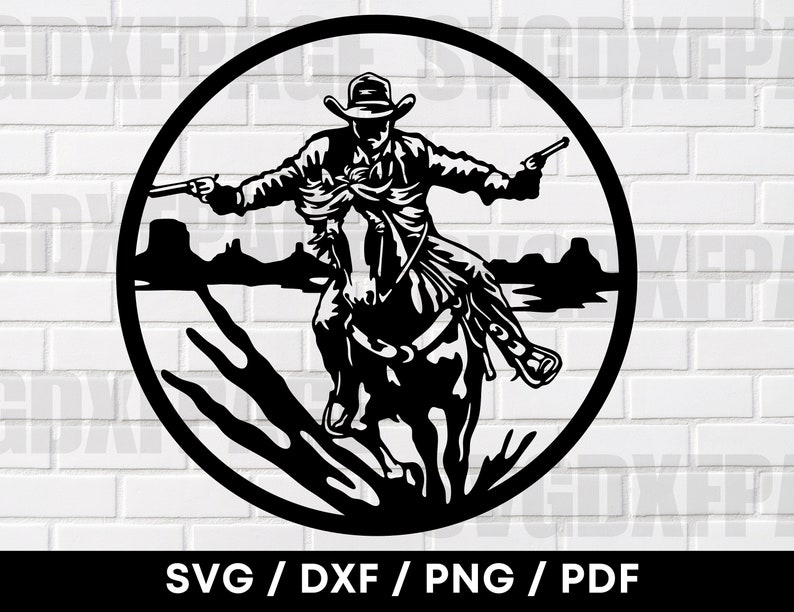 Cowboy DXF SVG PNG, Cowboy Svg, Cowboy Cut Files Western Cut Files, Dxf ...