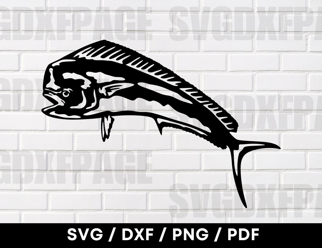 Mahi Mahi Fish SVG DXF PNG, Mahi Mahi, Fish Svg, Dxf File for Plasma ...