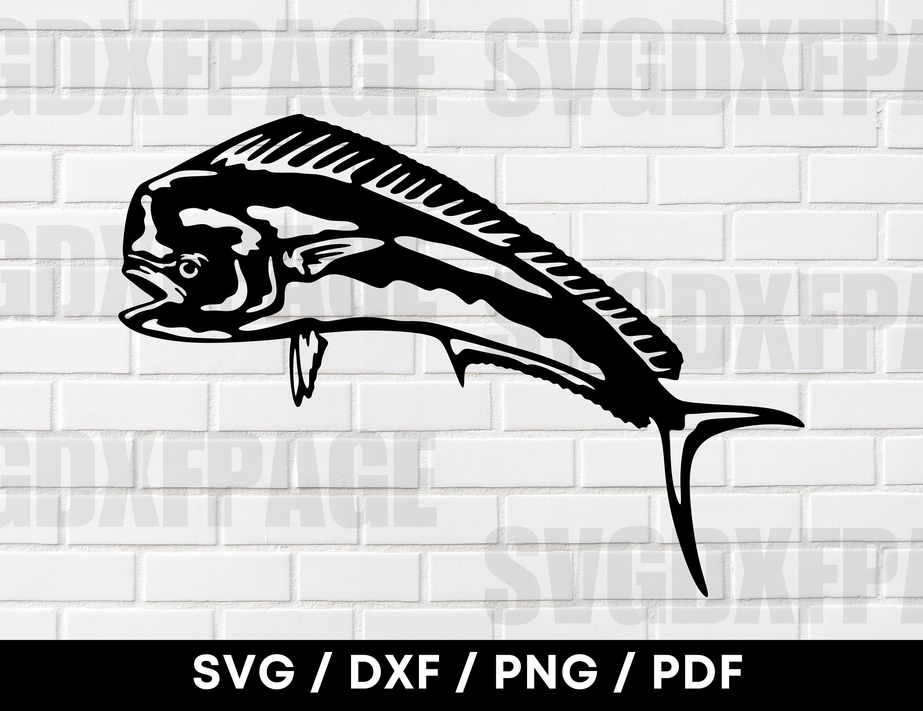 Mahi Mahi Fish SVG DXF PNG, Mahi Mahi, Fish Svg, Dxf File for Plasma ...