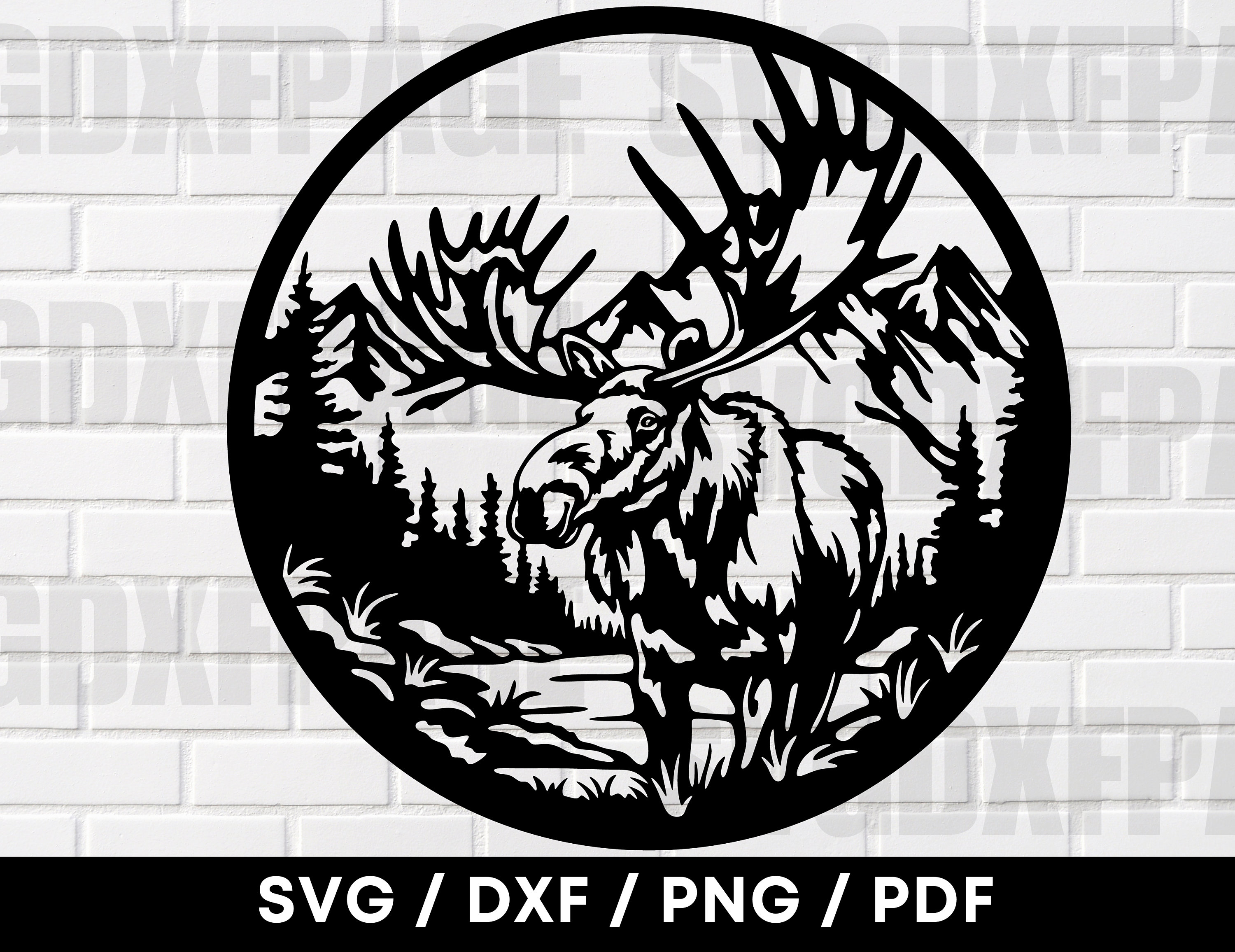Moose Scene SVG DXF PNG, Moose Png, Dxf Files for Plasma, Cnc Files ... Moose Scene SVG DXF PNG, Moose Png, Dxf Files for Plasma, Cnc Files ...