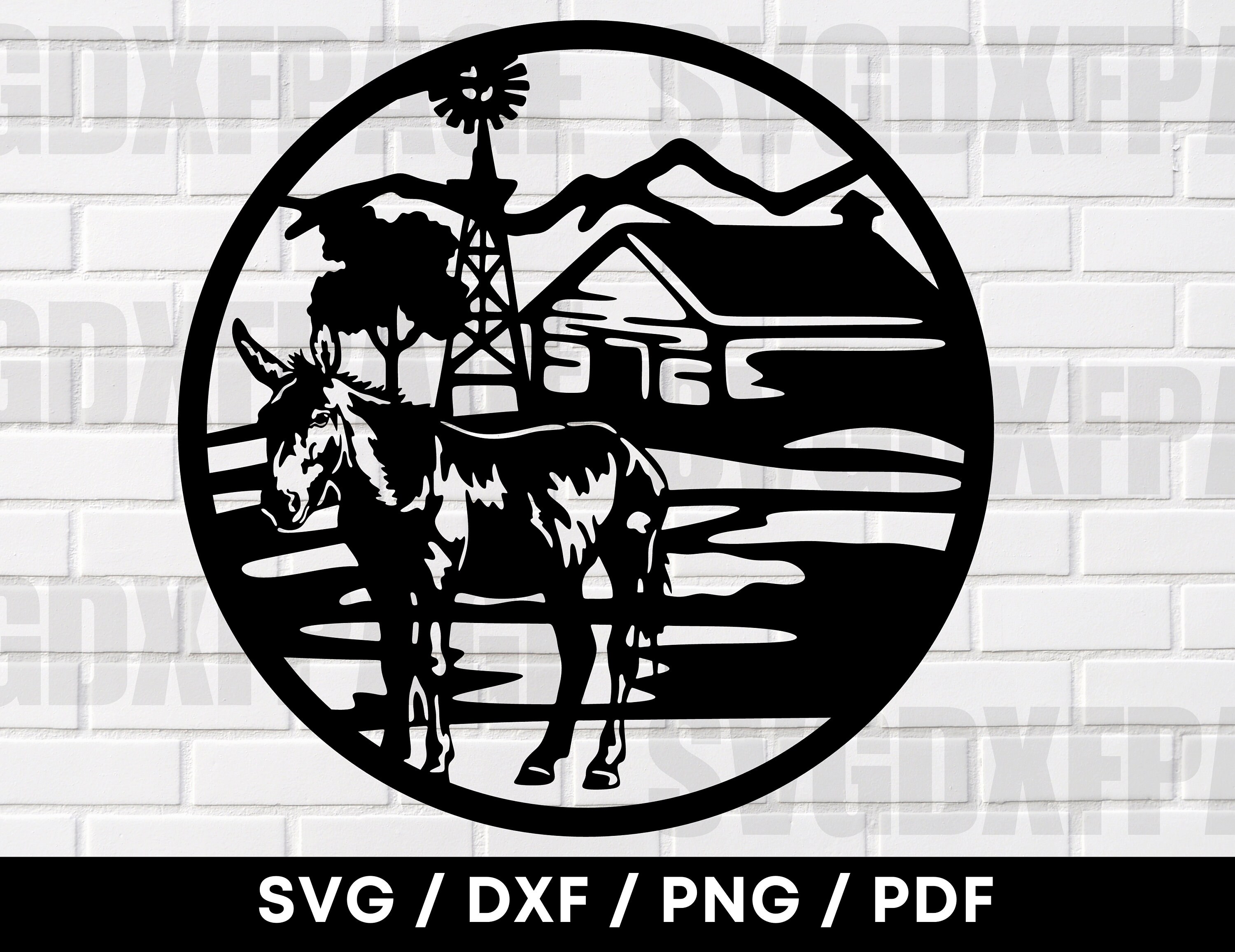 Donkey SVG Dxf, ASS SVG, Donkey Peeking Vector, Farm Cut Files ...