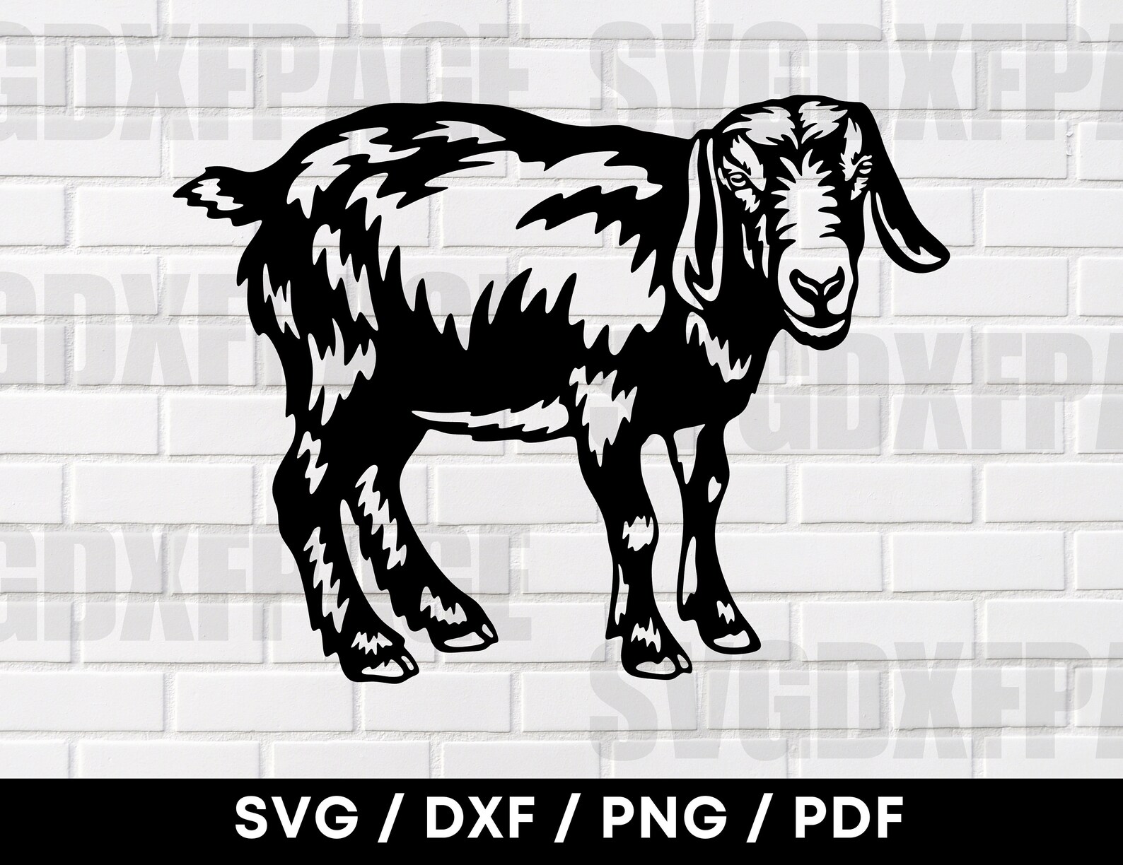 Nubian Goat DXF SVG PNG, Goat Png, Goat Svg, Goat Clipart, Goat ...