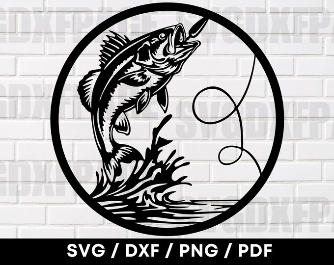 Fishing Svg, Wildlife Scene DXF Files for Plasma, Laser Cutting, Cnc ...