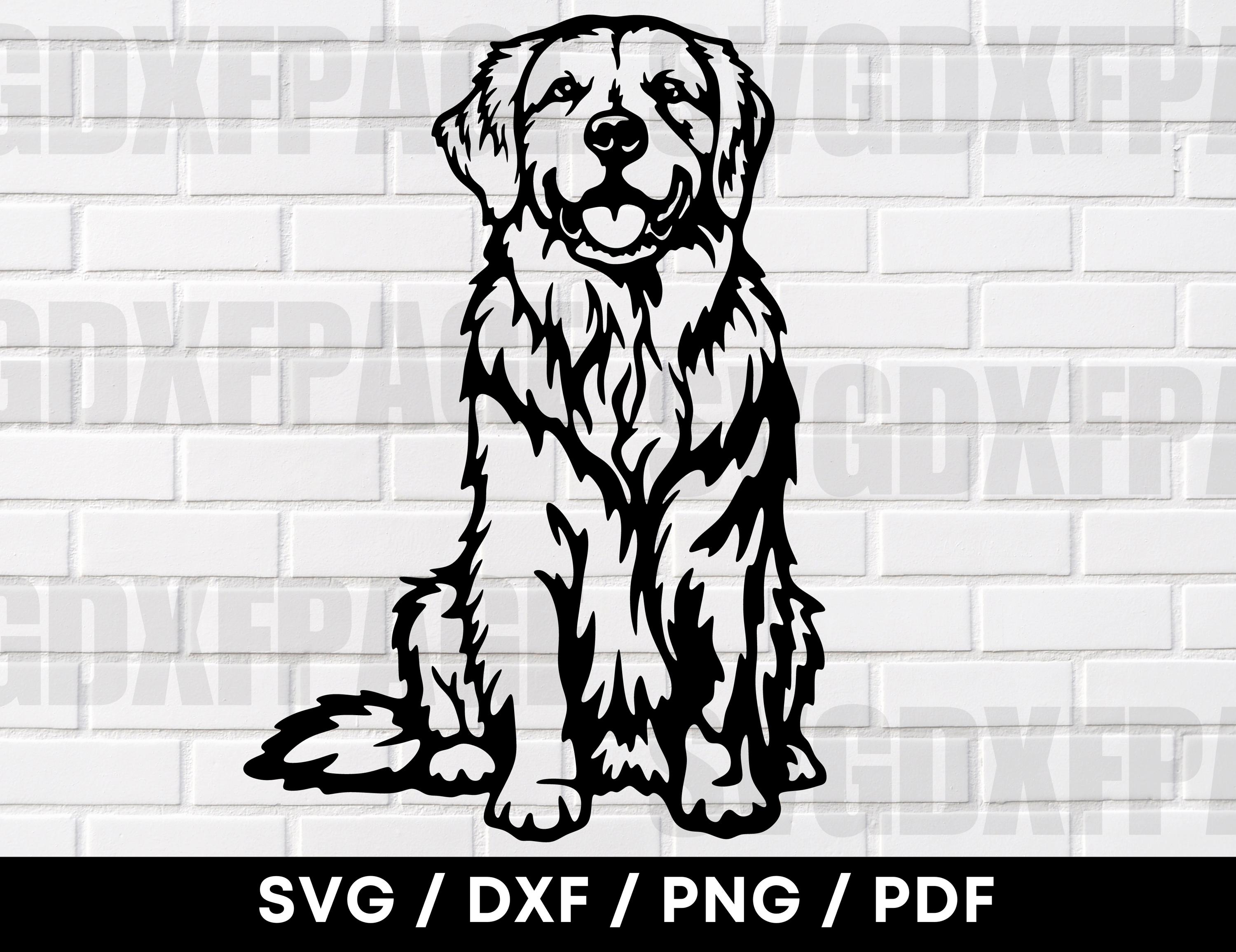 Retriever SVG DXF PNG, Retriever Svg, Retriever Silhouette, Dog Clipart ...