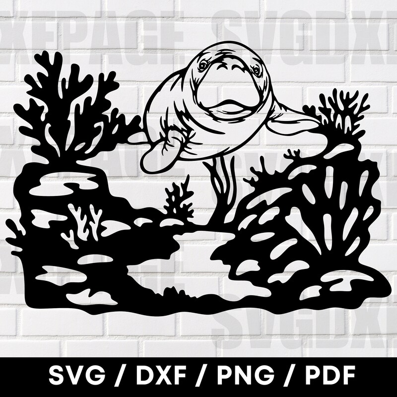 Manatee Svg - Etsy