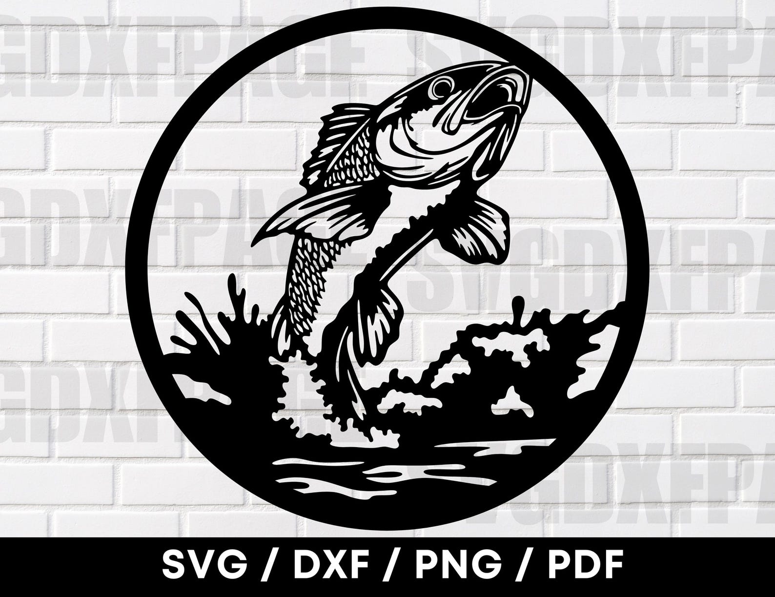 Walleye Fish Scene PNG SVG DXF, Walleye Fish Svg, Walleye Png, Walleye ...