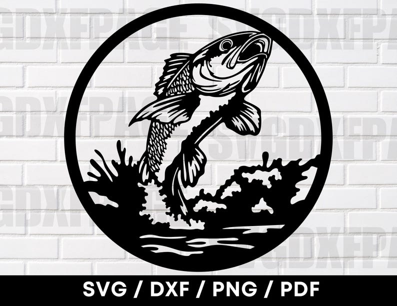 Walleye Fish Scene PNG SVG DXF, Walleye Fish Svg, Walleye Png, Walleye ...