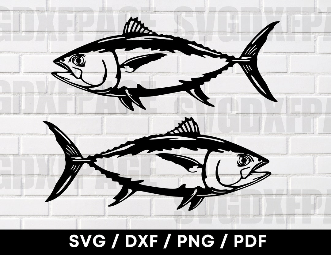 Tuna Fish SVG DXF PNG, Tuna Svg, Cnc Plasma Laser Cut Files, Fishing ...