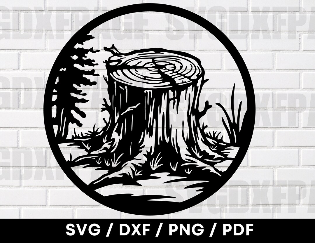 Tree Stump PNG SVG DXF, Tree Service Svg, Tree Service Png, Tree ...