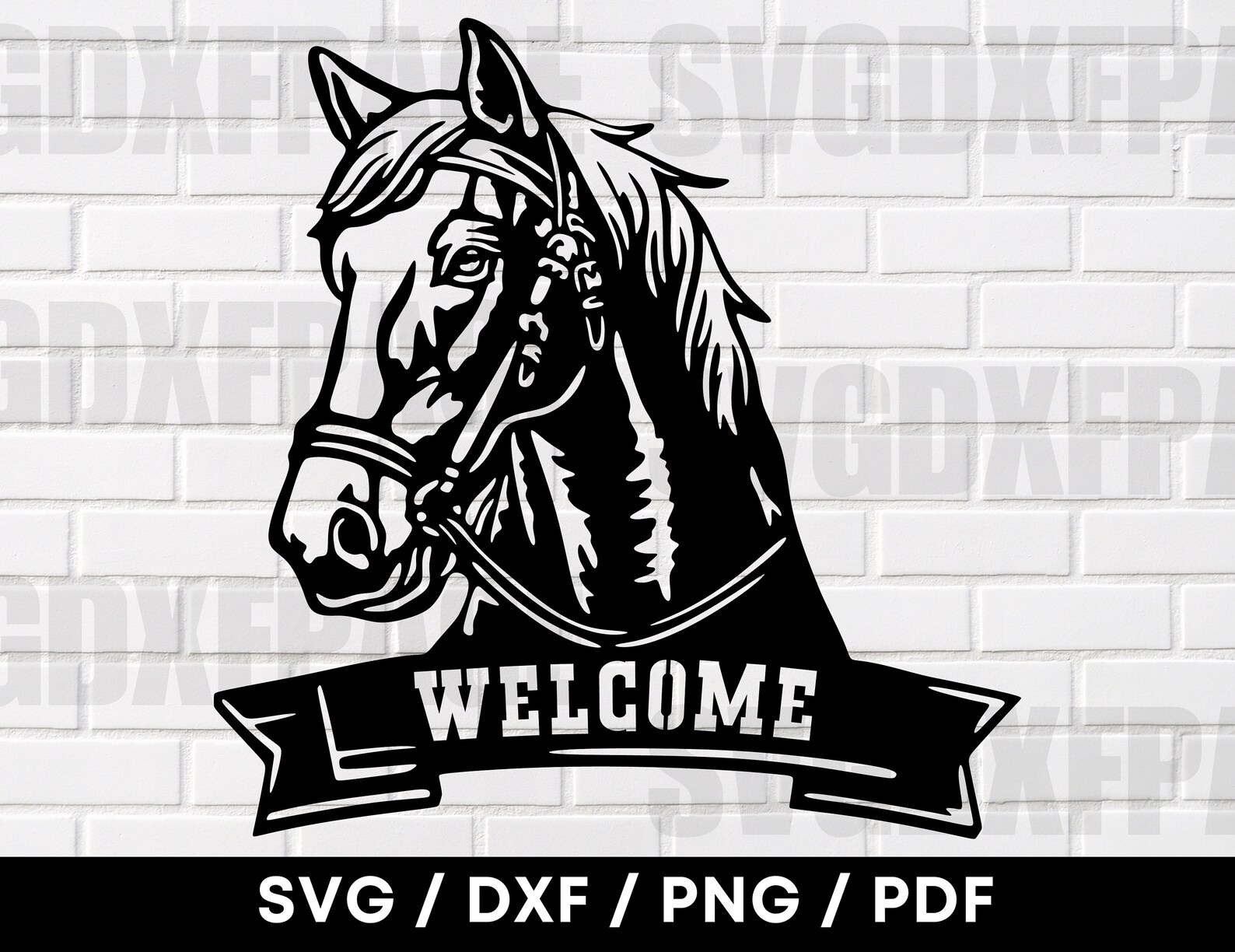 Horse Ranch Welcome Sign PNG DXF SVG, Farm House Silhouettes, Country ...