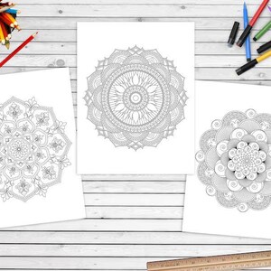 Relieve Stress Mandala Digital/printable Coloring Book - Etsy