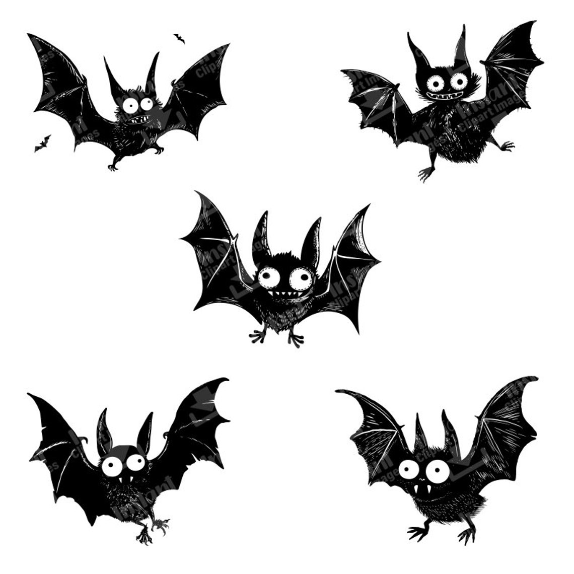 Halloween Bats, Bat SVG, Halloween SVG Bundle, Crazy Face Bats, Bat SVG ...