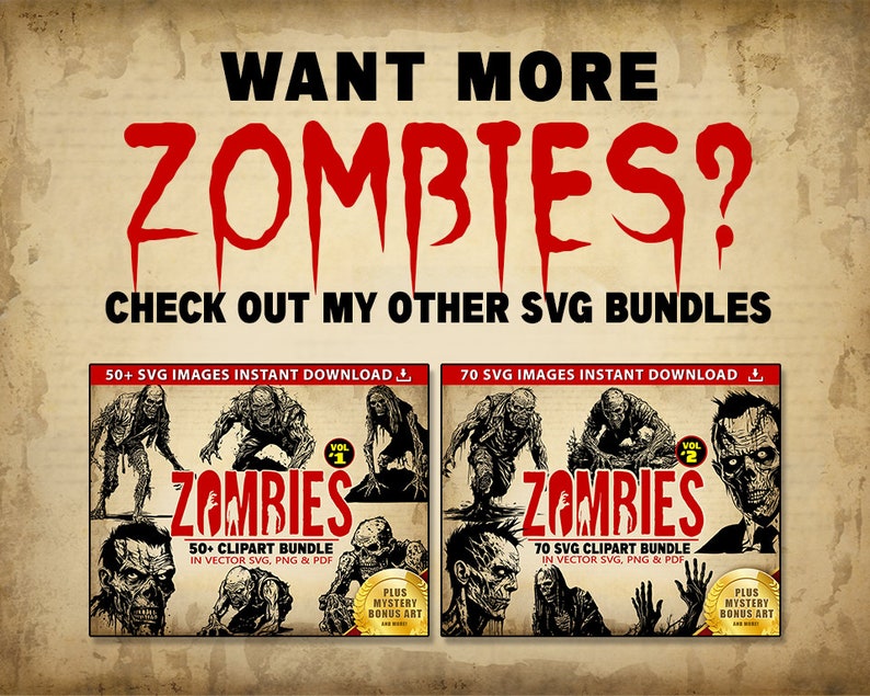 FEMALE ZOMBIES SVG Bundle, 60+ Clipart Images Vector Svg Files, Pdf ...