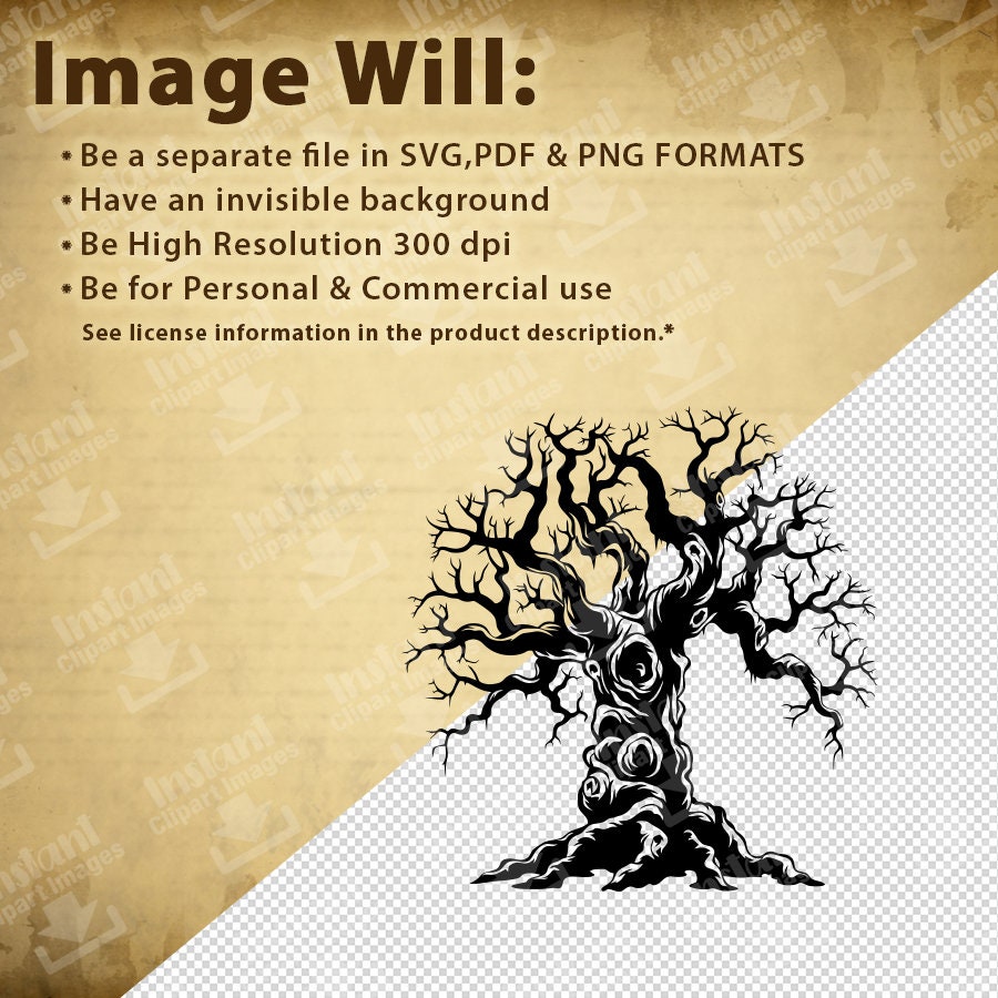 Halloween Trees, Spooky Trees SVG, Haunted Trees SVG Bundle, Trees SVG ...