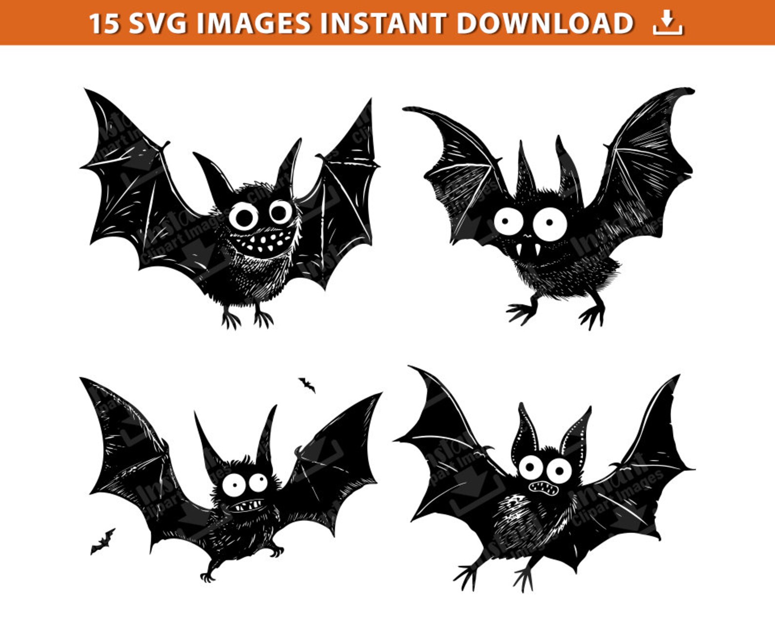 Halloween Bats, Bat SVG, Halloween SVG Bundle, Crazy Face Bats, Bat SVG ...
