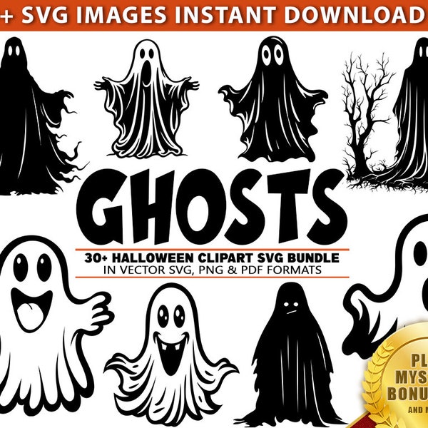 Scary Ghost Svg - Etsy