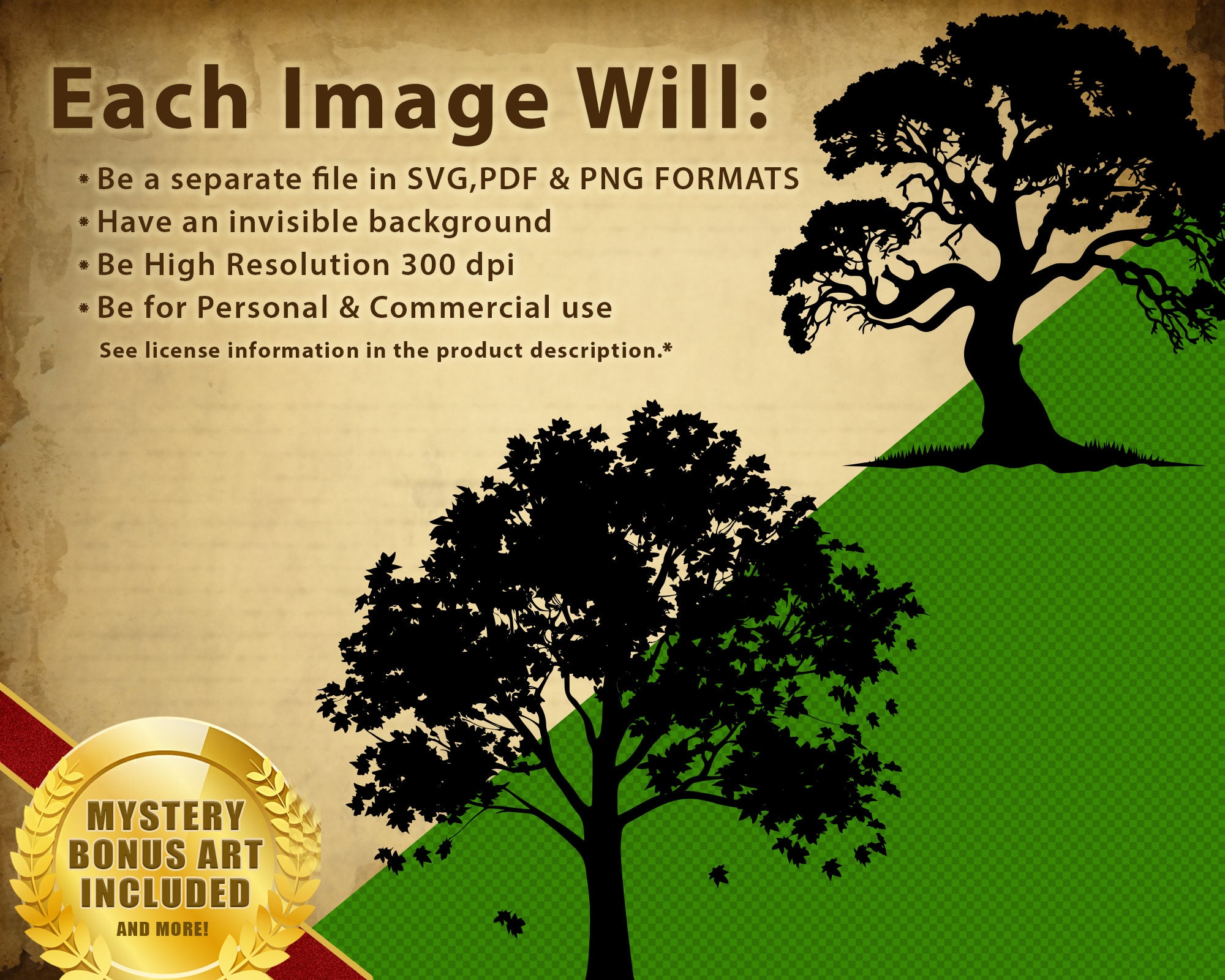 Tree SVG, Tree Silhouette SVG, Tree Cut Files, Tree Clipart Bundle ...