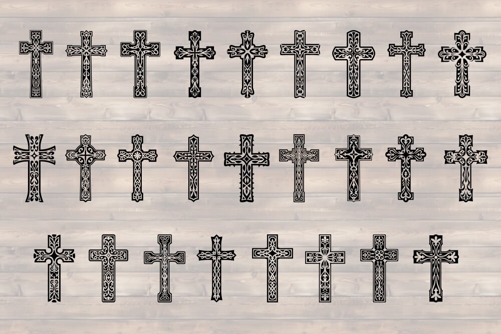 CROSSES SVG Bundle, Ornate Cross SVG Bundle, Cross Clipart, 100 ...